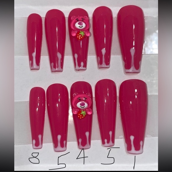 Makeup | Home Made Lotso Bear Press On Nails | Poshmark